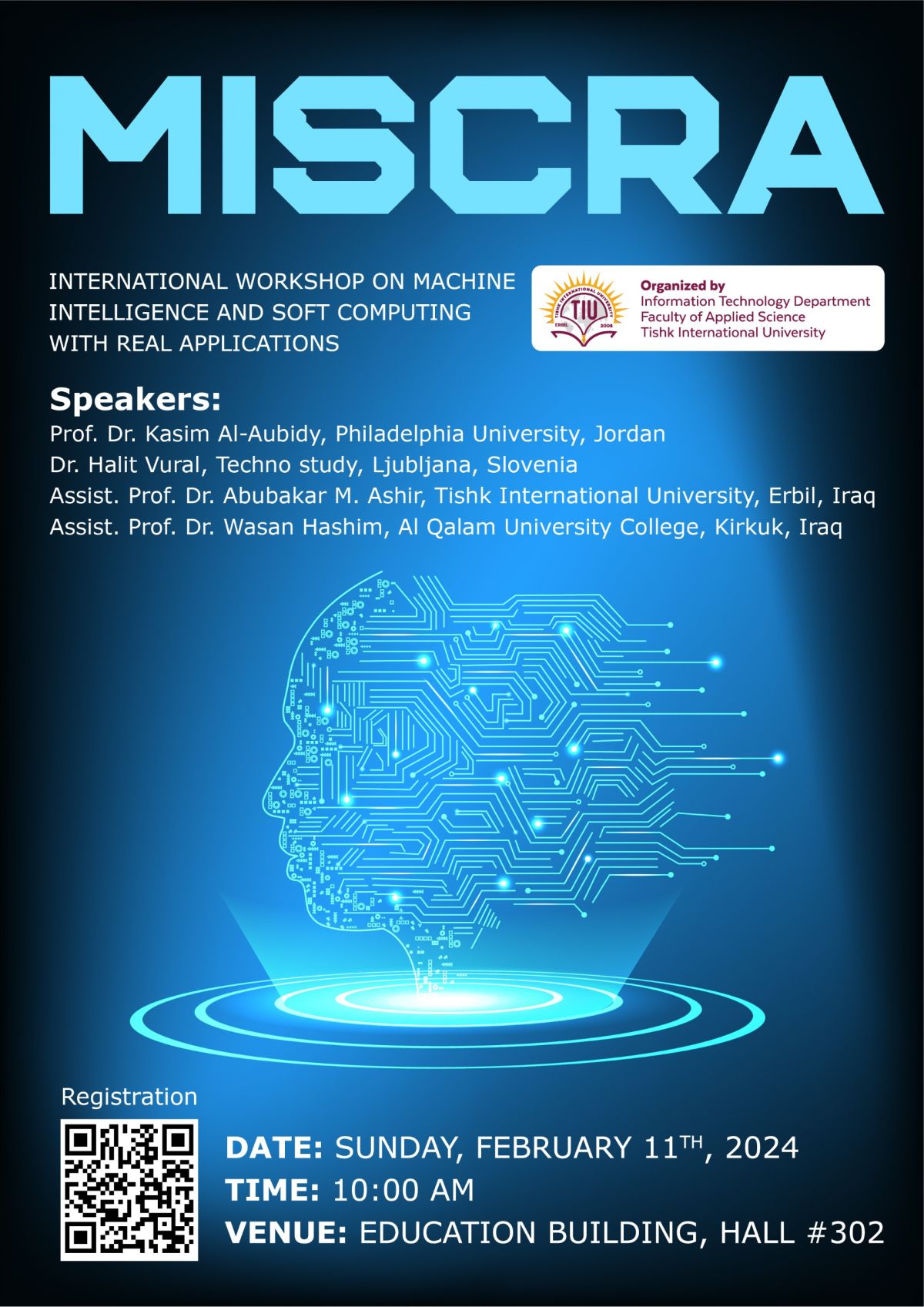 Machine Intelligence and Soft Computing with Real Applications -Workshop | IT Department