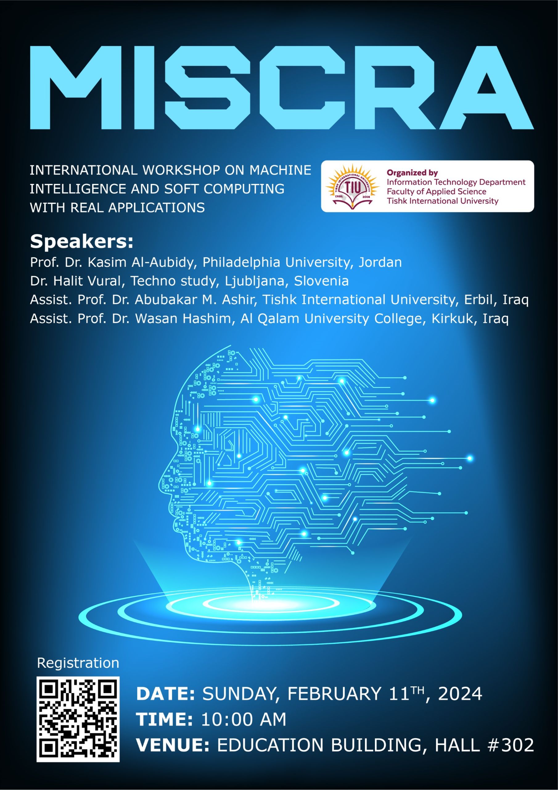 Machine Intelligence and Soft Computing with Real Applications -Workshop | IT Department