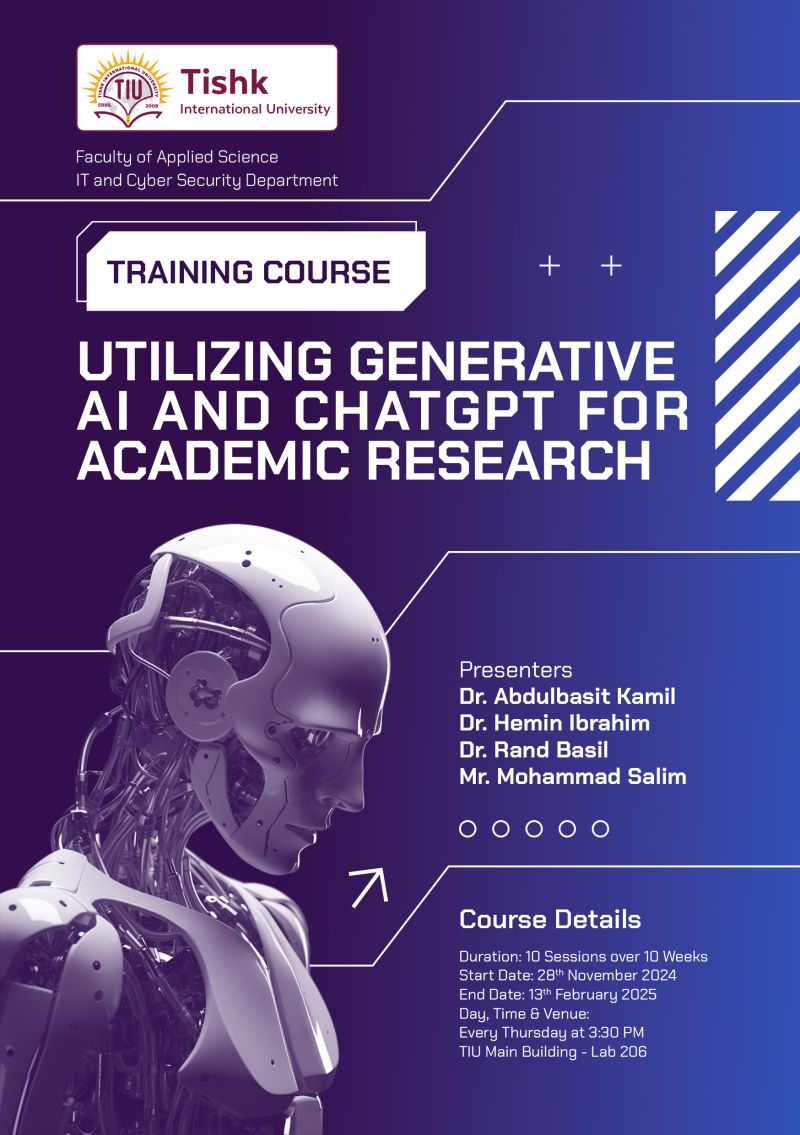 Training Course on Generative AI and ChatGPT for Academic Research | IT ...