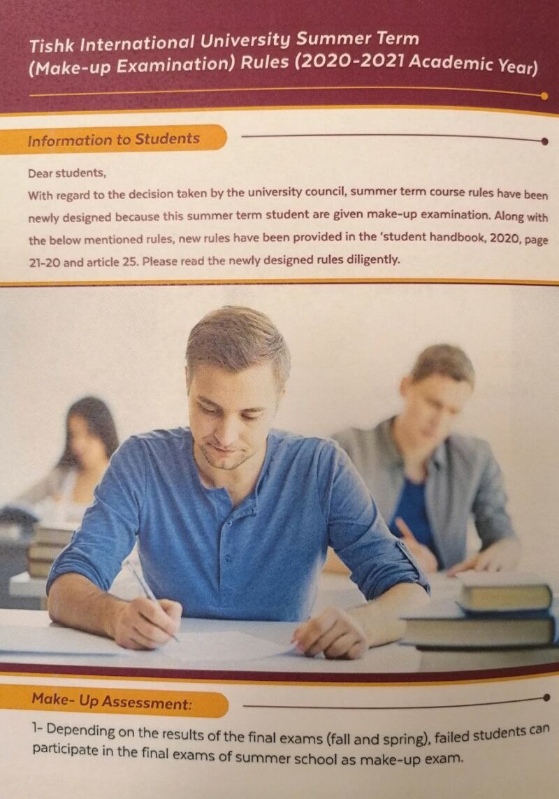 Summer term/Make-up Exam Policy and Registration Dates | Medical ...